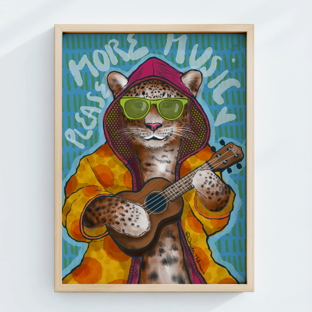 NEU! Poster "More Music Please" - 60x90 cm – UKUlala by Daniela